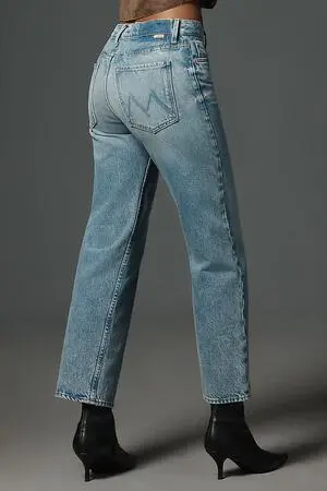 MOTHER Newbie Ankle High-rise Straight Jeans