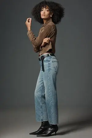 MOTHER Newbie Ankle High-rise Straight Jeans