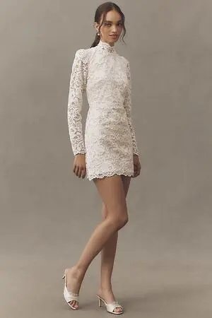 red lace shift dress Trina Turk Women's Kimasu Short-Sleeve Lace Mini Dress in Red size 0 main image 0