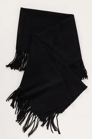 Maeve Brushed Frge Scarf Black