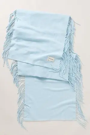 Maeve Brushed Frge Scarf - Light Blue