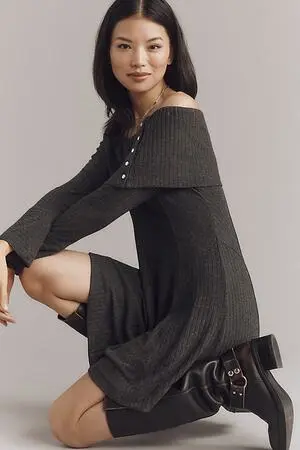 Anthropologie Off-shoulder Pullover Sweater Dress