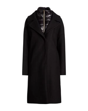 Herno Camel Coat In Virgin Wool And Polyamide - Black