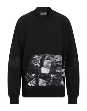 Versace Cotton Blend Crewneck Sweatshirt With Graphic Print Pocket
