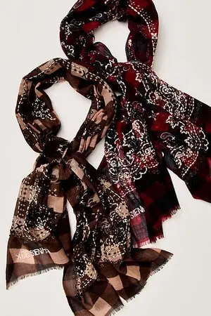 Free People De Sienna Gingham Scarf - Brown