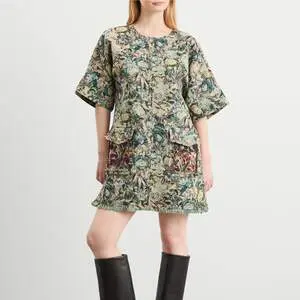GANNI Boxy Kimono Mini Dress