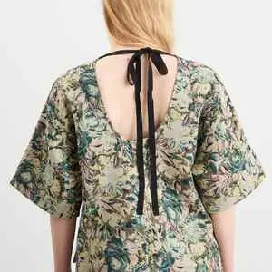 GANNI Boxy Kimono Mini Dress
