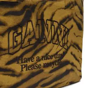 GANNI Xxl Tiger Print Shopper