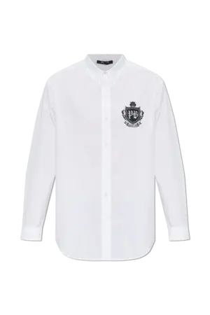 Balmain Shirt With Embroidered Logo - White