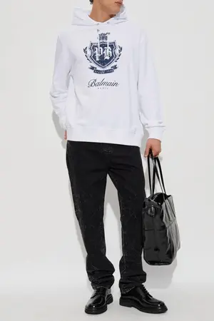 Balmain Logo Crest Hoodie