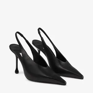 JIMMY CHOO Isa 95 Leather Pumps - Black