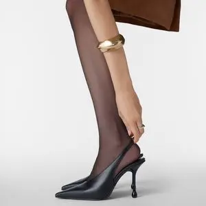 JIMMY CHOO Isa 95 Leather Pumps - Black
