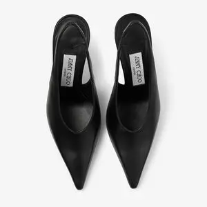 JIMMY CHOO Isa 95 Leather Pumps - Black
