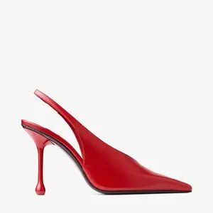 JIMMY CHOO Isa 95 Leather Pumps Ruby Red
