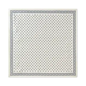 Mulberry Square Scarf - Eggshell Silk Twill