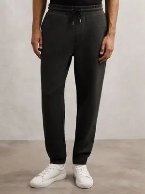 REISS Bell Jersey Drawstring Cuffed Joggers - Charcoal