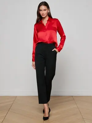 L'Agence Tyler Silk Blouse Top