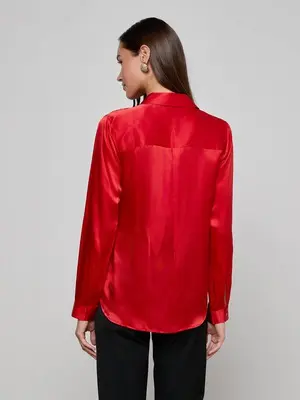 L'Agence Tyler Silk Blouse Top