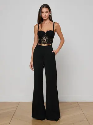 L'Agence Raquel Lace Bustier - Black