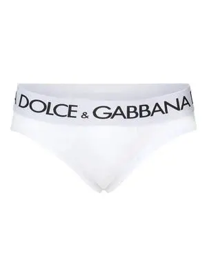 Dolce & Gabbana Logo-waistband Briefs - White