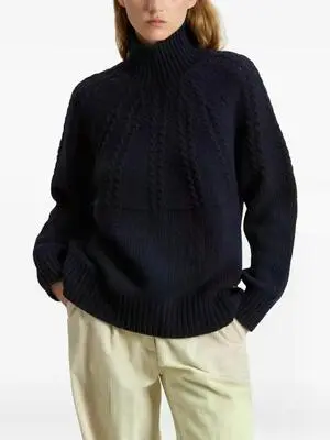Woolrich Cable-knit Turtleneck Jumper - Blue
