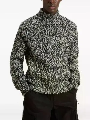 Woolrich High-neck Speckled Wool Sweater
