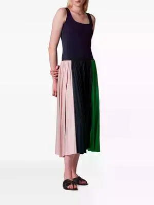 Paul Smith Pleated Panel Midi Skirt