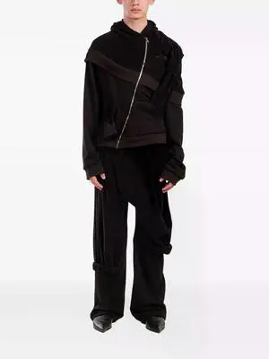 Natasha Zinko Draped Zip-front Hoodie