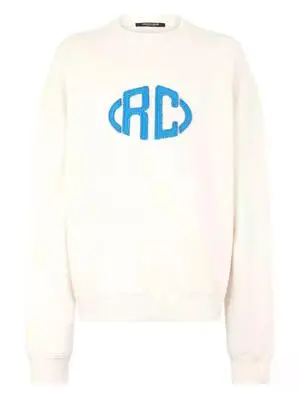 Roberto Cavalli Monogram-embroidered Sweatshirt - White
