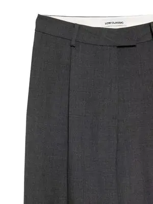 LOW CLASSIC Pleated Tailored Trousers - Grey