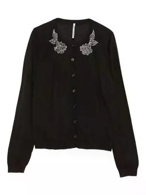 Liviana Conti Embellished Collar Cardigan