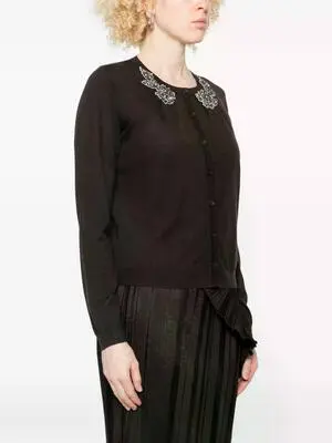 Liviana Conti Embellished Collar Cardigan