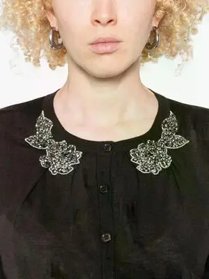 Liviana Conti Embellished Collar Cardigan