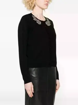 Liviana Conti Embellished Wool Cardigan