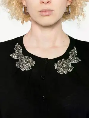 Liviana Conti Embellished Wool Cardigan