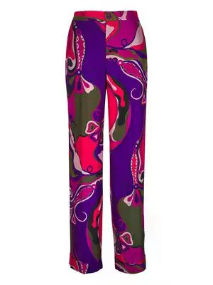 Emilio Pucci Orchidee-print Pajama Trousers
