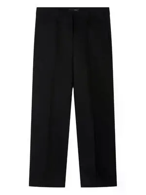 Max Mara Cotton-blend Trousers With Seam Detail