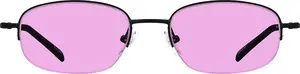 Zenni Classic Oval Half Rim Eyeglasses - Black
