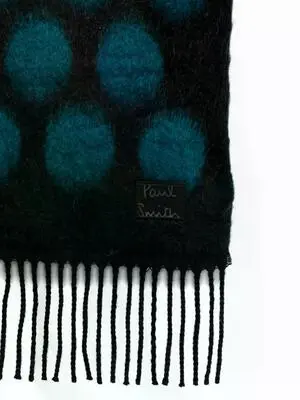 Paul Smith Polka-dot Fringed Scarf