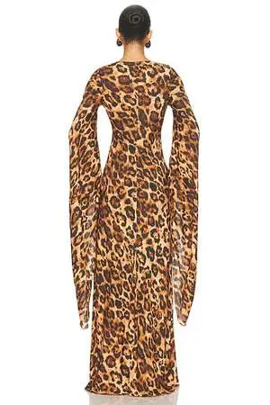 HELSA The Rosalind Dress - Leopard