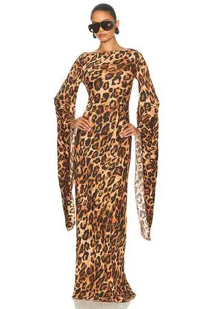 HELSA The Rosalind Dress - Leopard