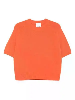ALLUDE Short-sleeve Sweater