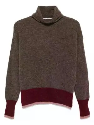 WHYCI Panelled Roll Neck Sweater