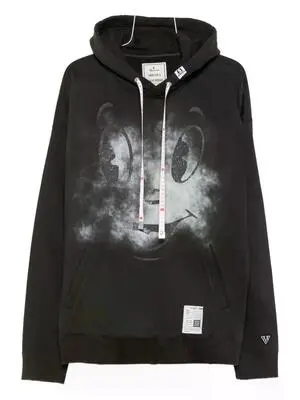 Mihara Yasuhiro Printed Cotton Hoodie - Black
