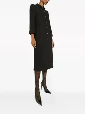 Dolce & Gabbana Logo Button Single-breasted Coat