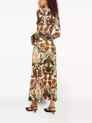 Cara Cara Floral-print Gathered Maxi Dress
