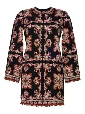 Cara Cara Fritz Paisley-print Mini Dress - Black