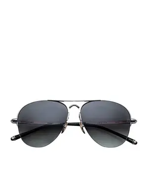 JACQUES MARIE MAGE Amelia Aviator Sunglasses - Silver