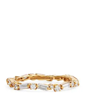 SUZANNE KALAN Yellow Diamond Eternity Ring - Gold