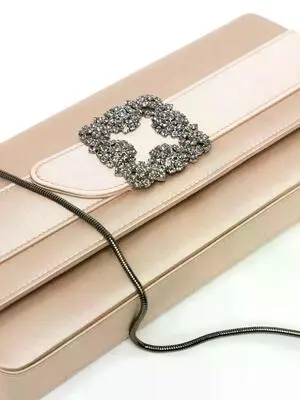 Manolo Blahnik Crystal-embellished Clutch
